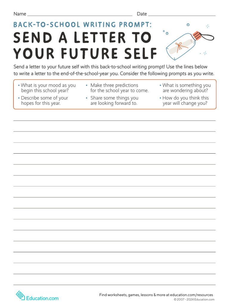 Back-to-School Letter Prompt | PDF | Career & Growth | Sports & Recreation