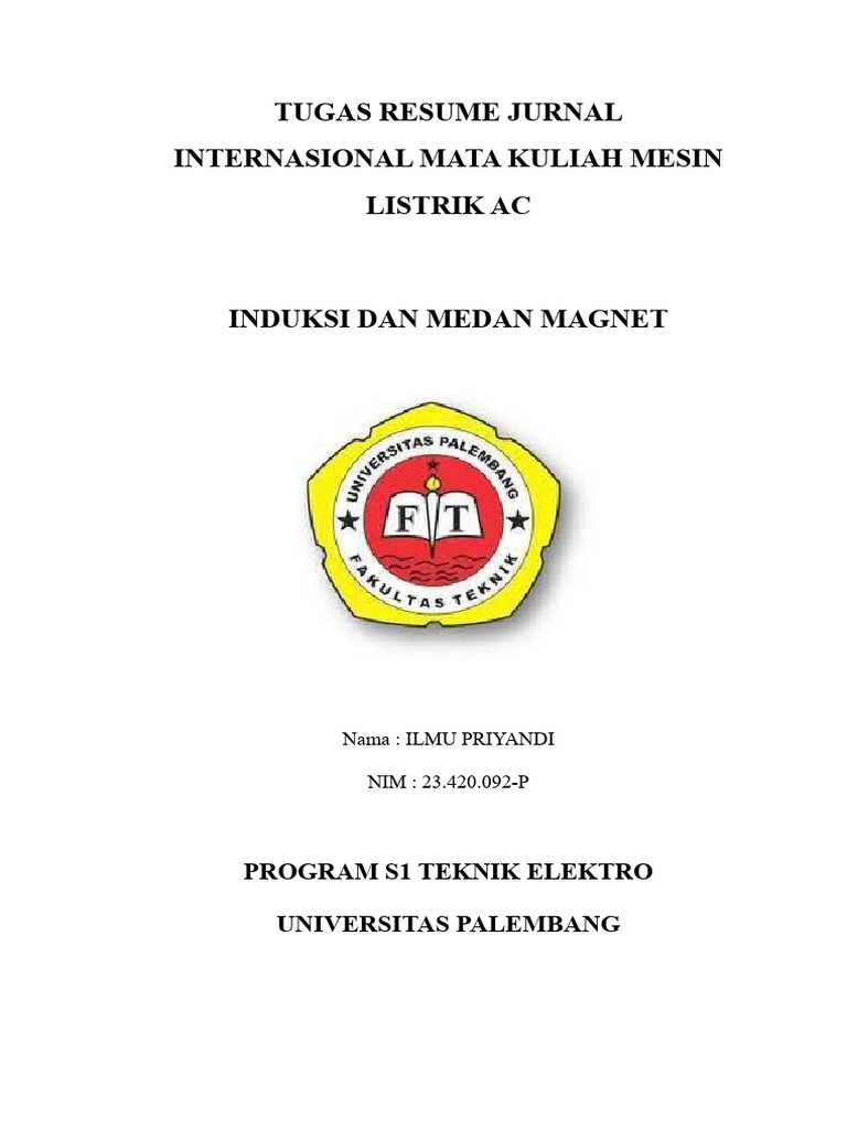 Tugas - Mesin Listrik AC - Resume Jurnal Internasional Tentang Induksi Dan Medan Magnet | PDF ...