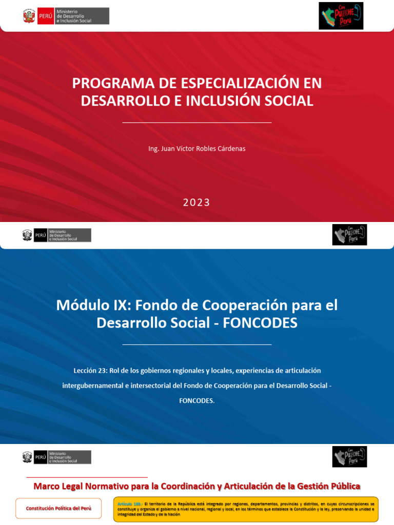 Mód 9 - Lec 23 - FONCODES | PDF | Sustentabilidad | Análisis de Riesgo ...