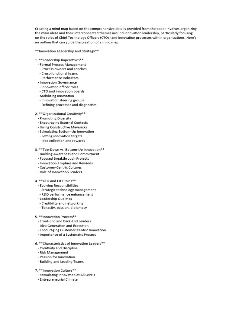 Konsep Mind Mapping | PDF | Innovation | Leadership