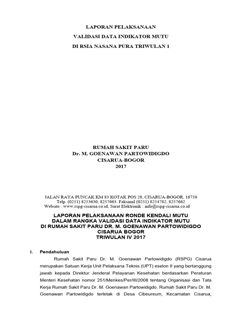 Bab 4 PMKP 5 B Laporan Validasi Data | PDF