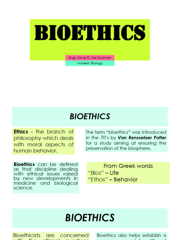 Lecture 5.2 -Bioethics | PDF | Bioethics | Assisted Reproductive Technology
