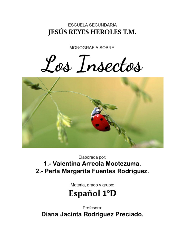Monografia de Los Insectos Producto Final | PDF | Insectos | Reproducción