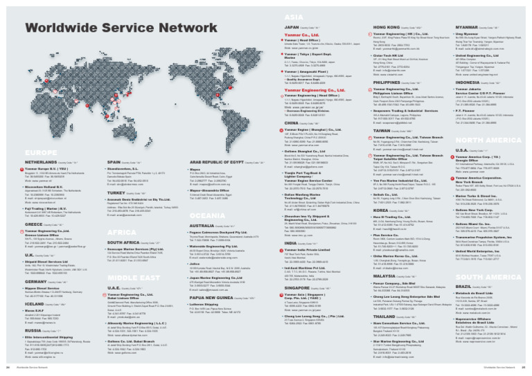Yanmar Global Service Network Overview | PDF