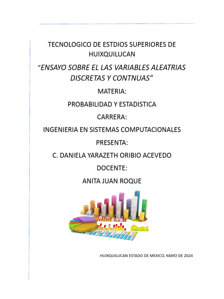 Variables Aleatorias: Discretas y Continuas | PDF | Teoría de probabilidad | Variable aleatoria