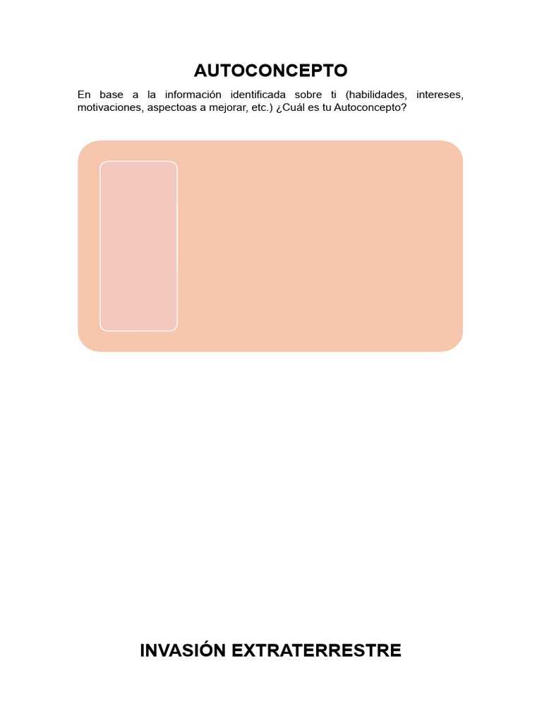 Ejercicio AUTOCONCEPTO AUTOESTIMA | PDF | Vida