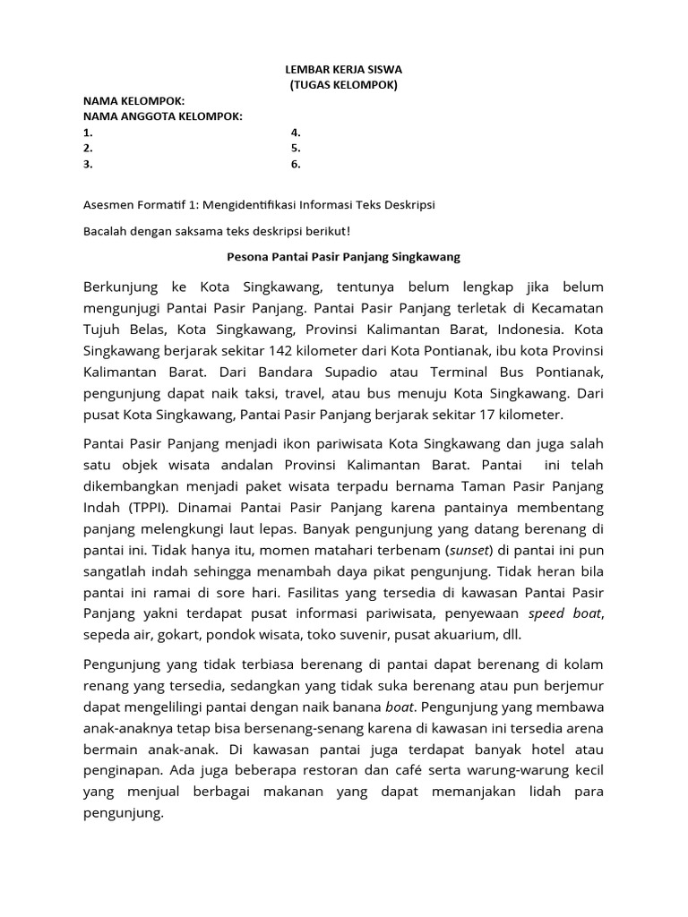 Asesmen Formatif 1 Plan B | PDF