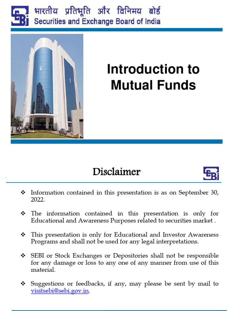 PPT-8 Introduction To Mutual Funds Investing 30 Sep 2024 | PDF ...