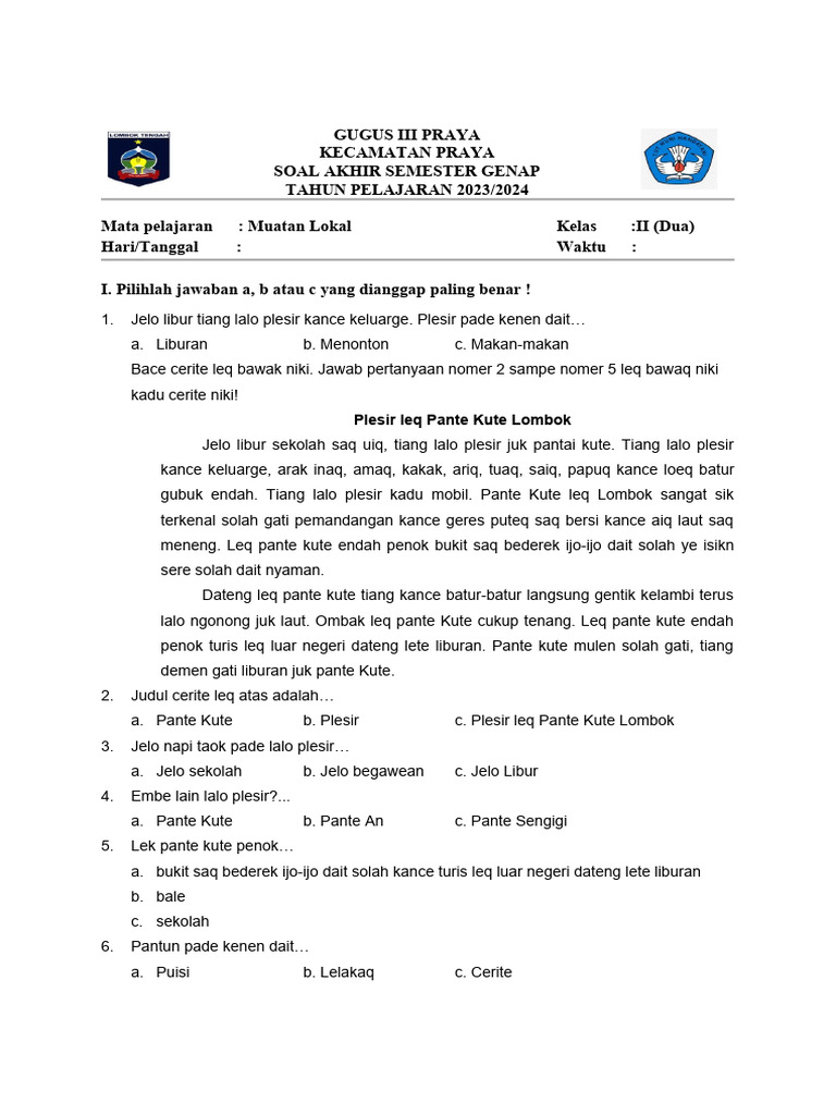 Sas Kelas 2 Pdf