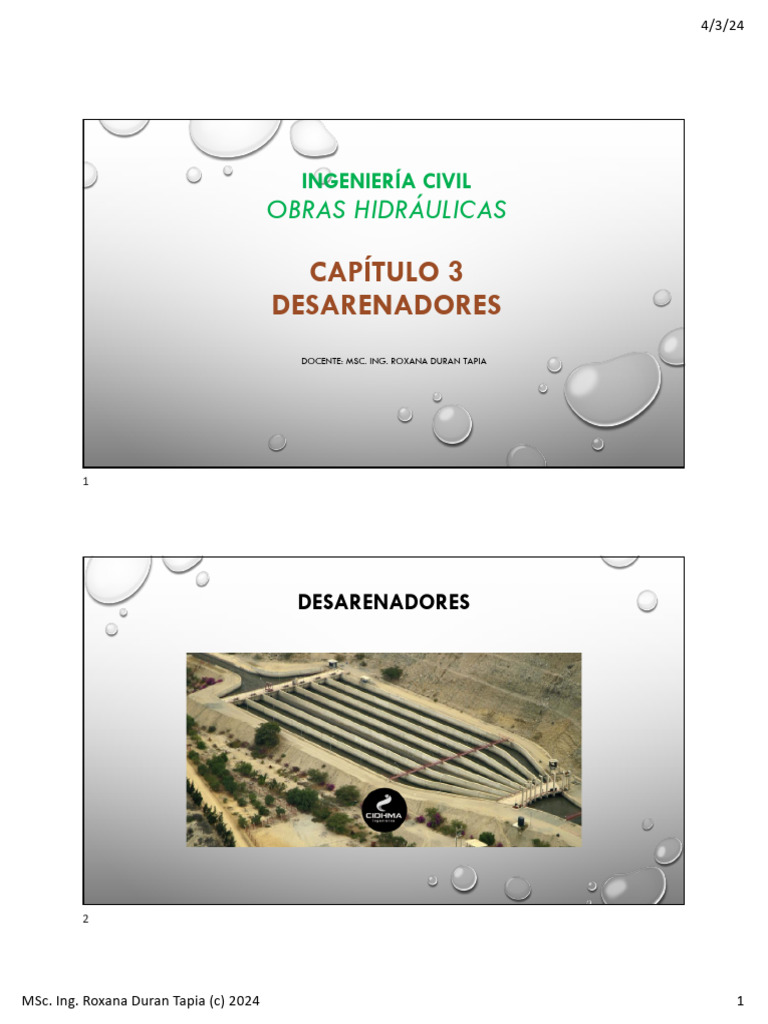 Presentación 3 Desarenadores | Descargar gratis PDF | Ciencias de la Tierra