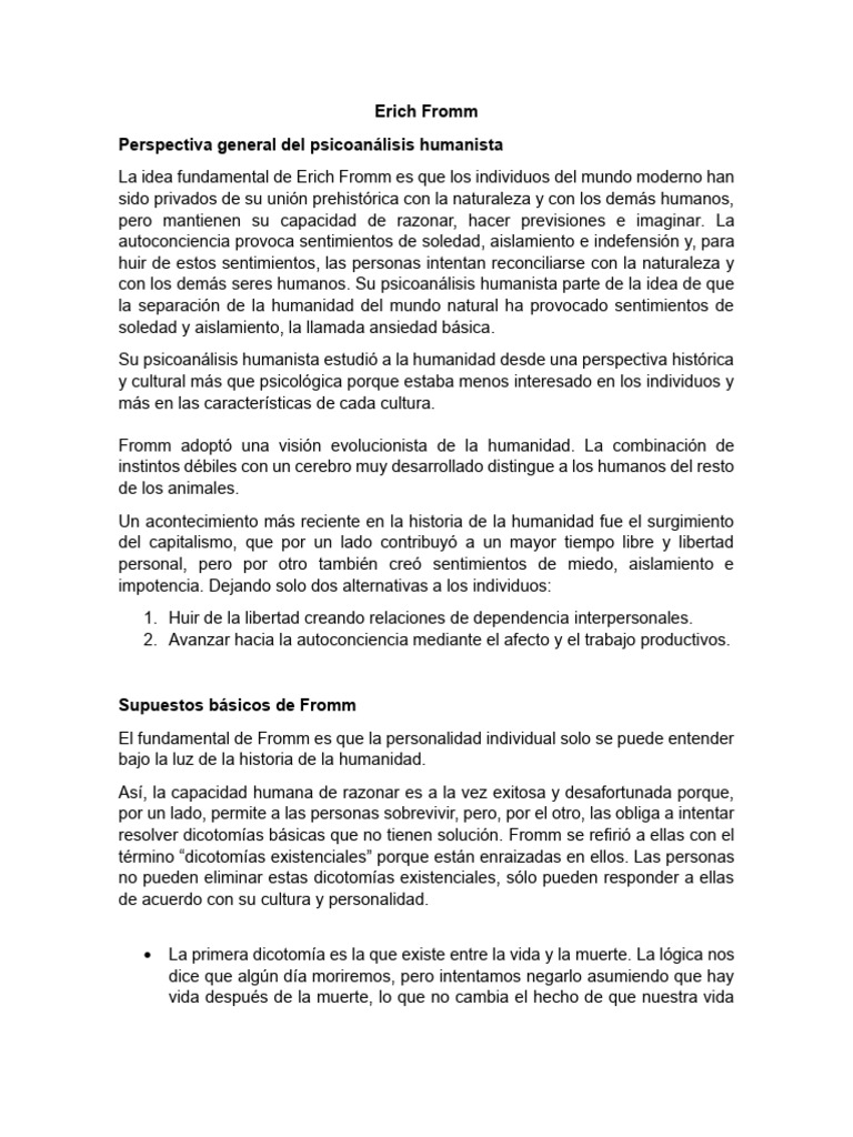 Erich Fromm | Descargar gratis PDF | Erich Fromm | Humano