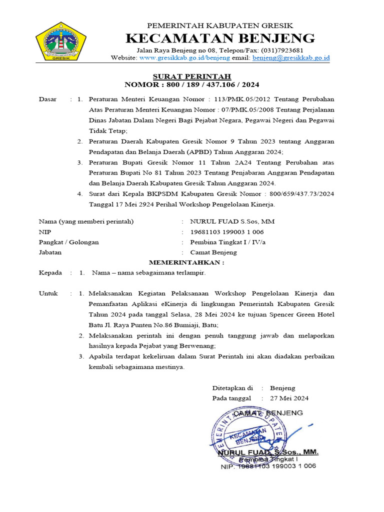 Surat Perintah | PDF