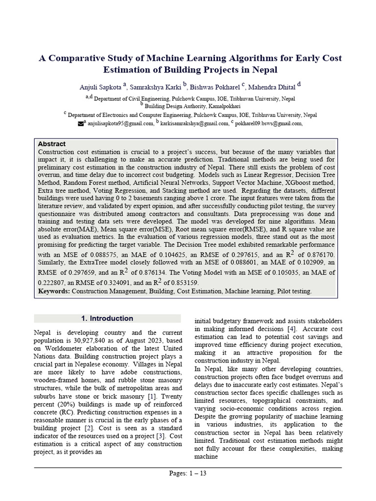 Research Paper - Anjuli Sapkota | PDF | Artificial Neural Network | Mean Squared Error