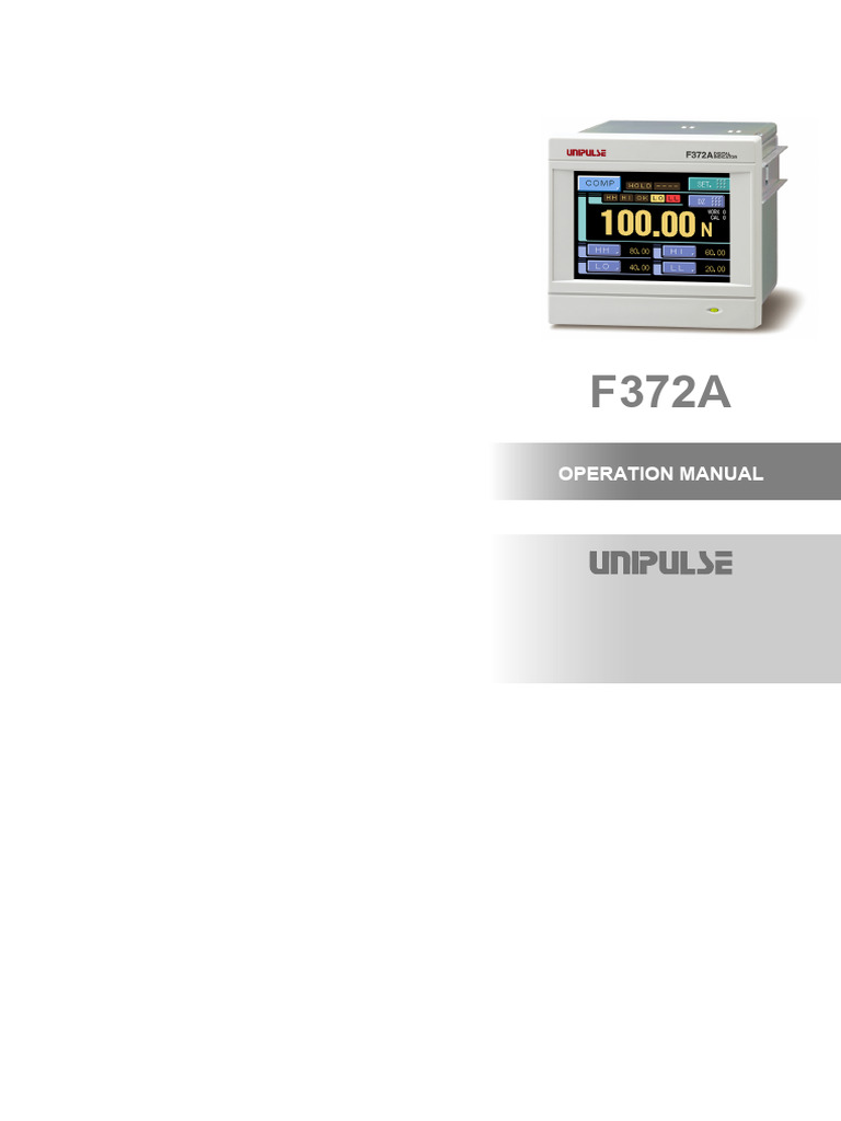 F372A Digital Indicator Guide | PDF | Manufactured Goods | Electricity