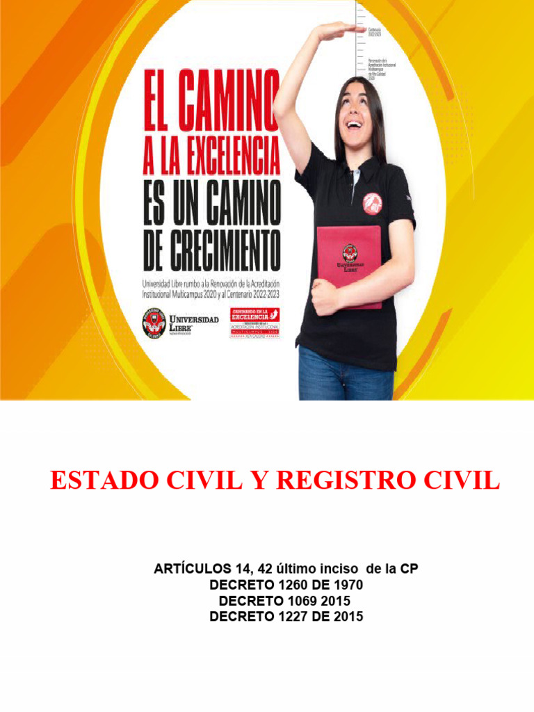 Estado Civil y Registro Civil: Definición y Normativa | PDF | Estado ...
