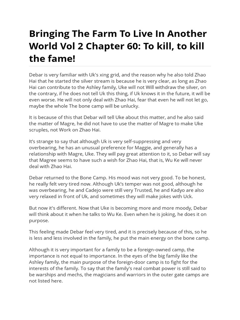 Bringing The Farm To Live in Another World Vol 2 Chapter 60-70 | PDF