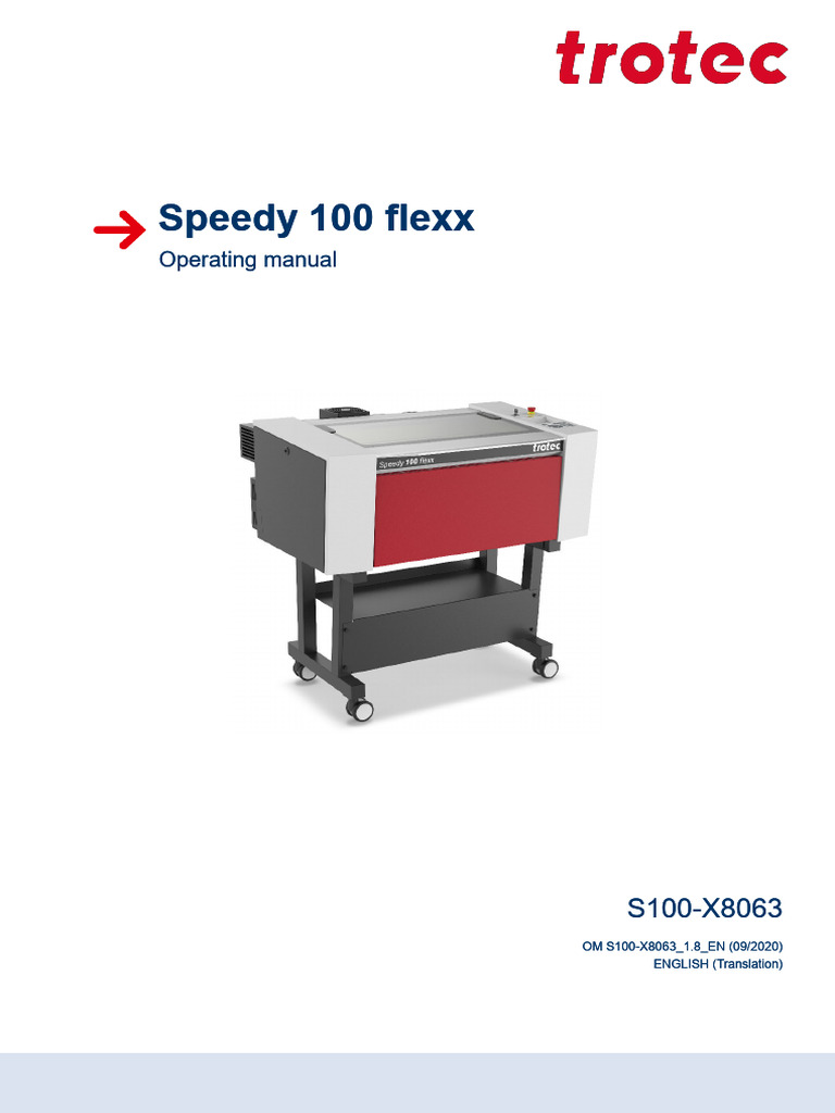 Operating Manual Speedy 100 Flexx 8063 en Us | Download Free PDF ...