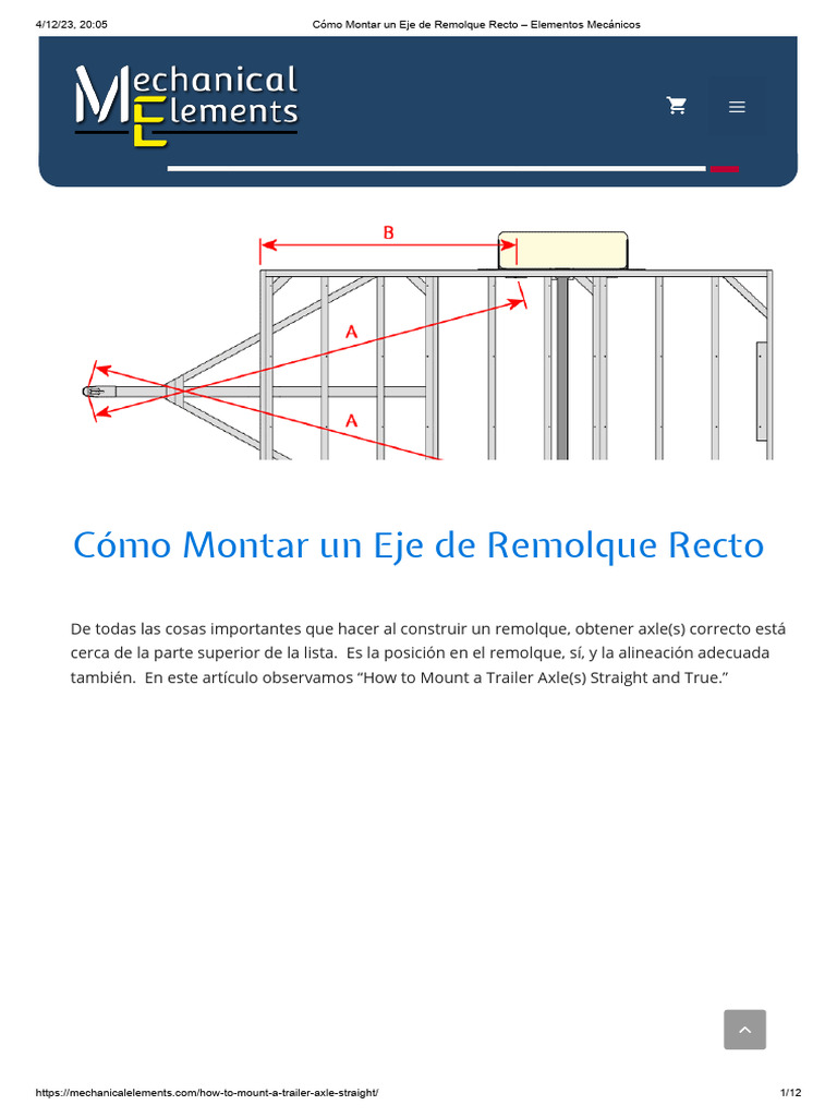 Cómo Montar Un Eje de Remolque Recto - Elementos Mecánicos | PDF | Eje ...