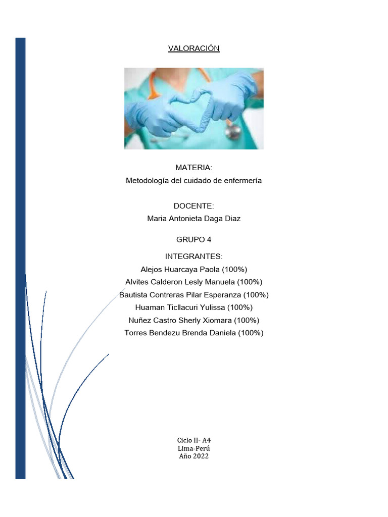 VALORACIÓN | PDF | Medicina | Medicina CLINICA