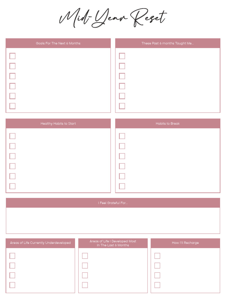 Mid Year Reset | PDF