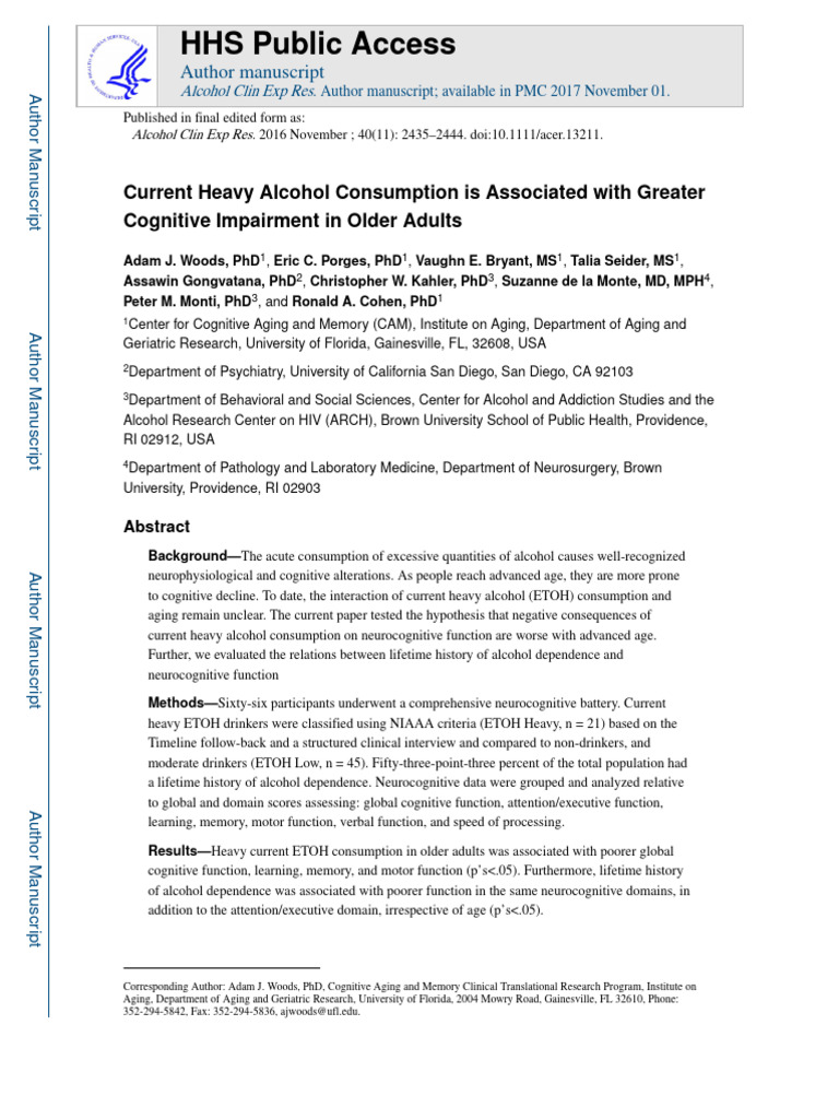 Current Heavy Alcohol Consumption Is Associated With Greater | Download ... Current Heavy Alcohol Consumption Is Associated With Greater | Download ...