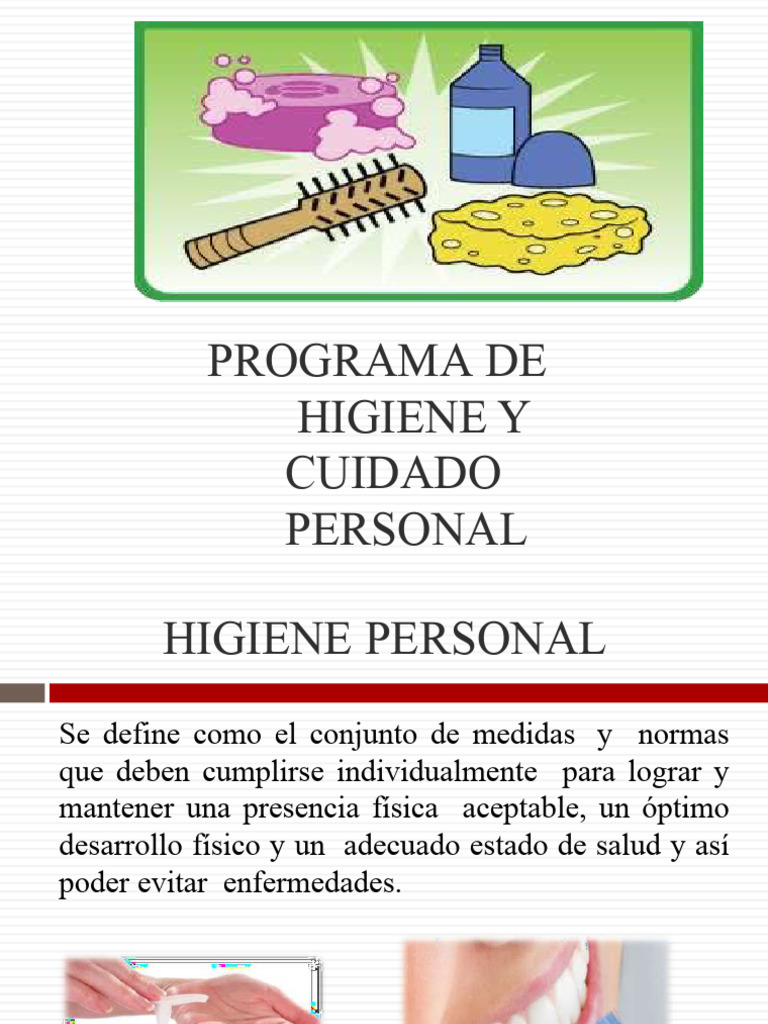 Higiene Corporal Saludable | PDF | Higiene | Clavo (anatomía)