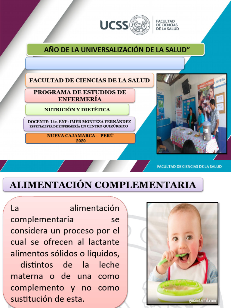 Semana 6. Alimentación Complementaria | PDF | Alimentos | Amamantamiento