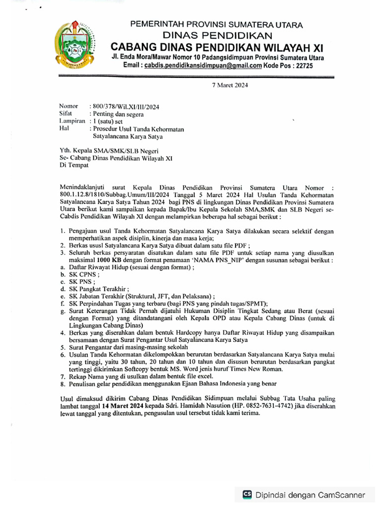 Usul Tanda Kehormatan Satyalancana Karya Satya | PDF Usul Tanda Kehormatan Satyalancana Karya Satya | PDF