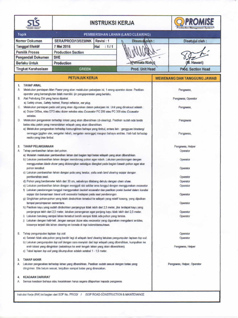 SERA PROD 13 023 R0 INK Land Clearing Excavator | PDF