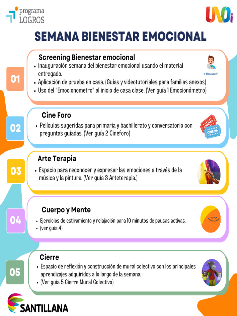 Guías Completas Semana Bienestar Emocional | PDF | Las emociones | Sicología