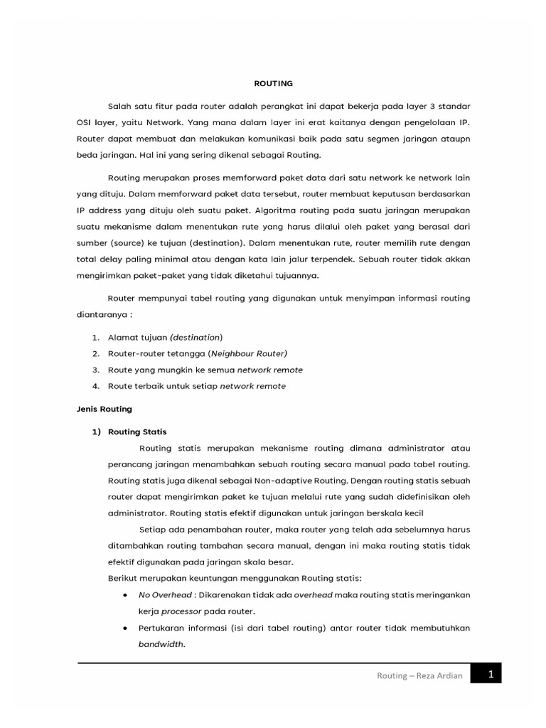 Modul 2 - Routing | PDF