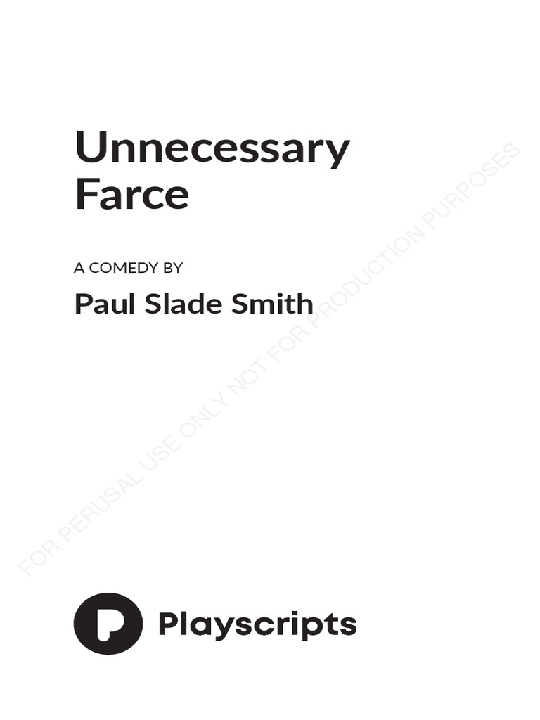 Unnecessary Farce | PDF Unnecessary Farce | PDF