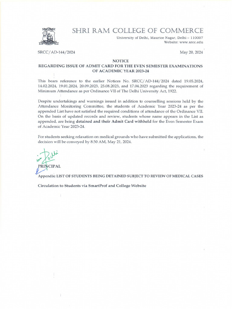 Notice Admit Carddetainment | PDF | Educational Stages | Academic Degree