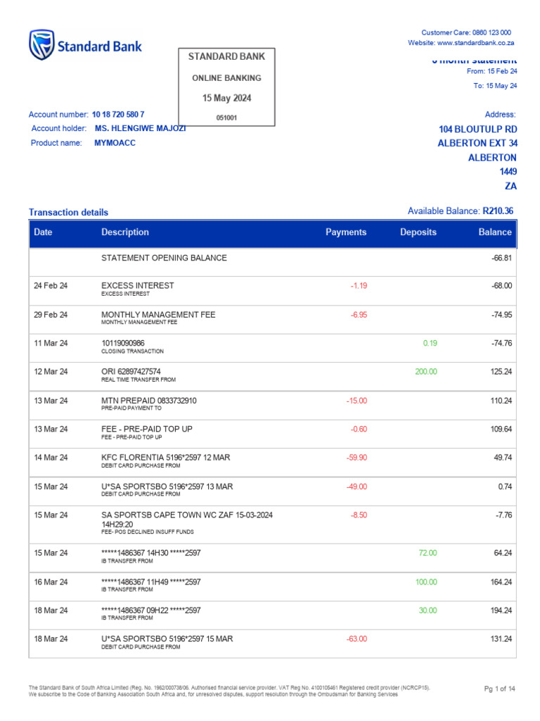 Standard | PDF | Debit Card | Credit Card
