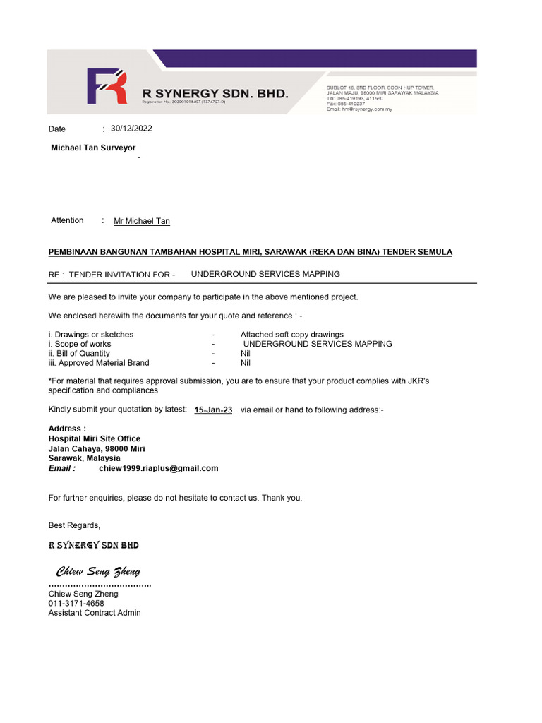 Tender Invitation | PDF