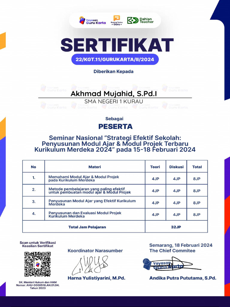 Contoh Sertifikat | PDF