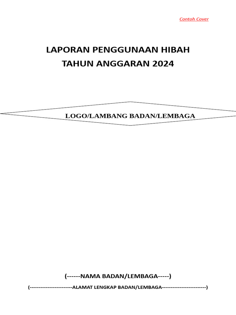 3contoh LPJ Hibah 2024 | PDF