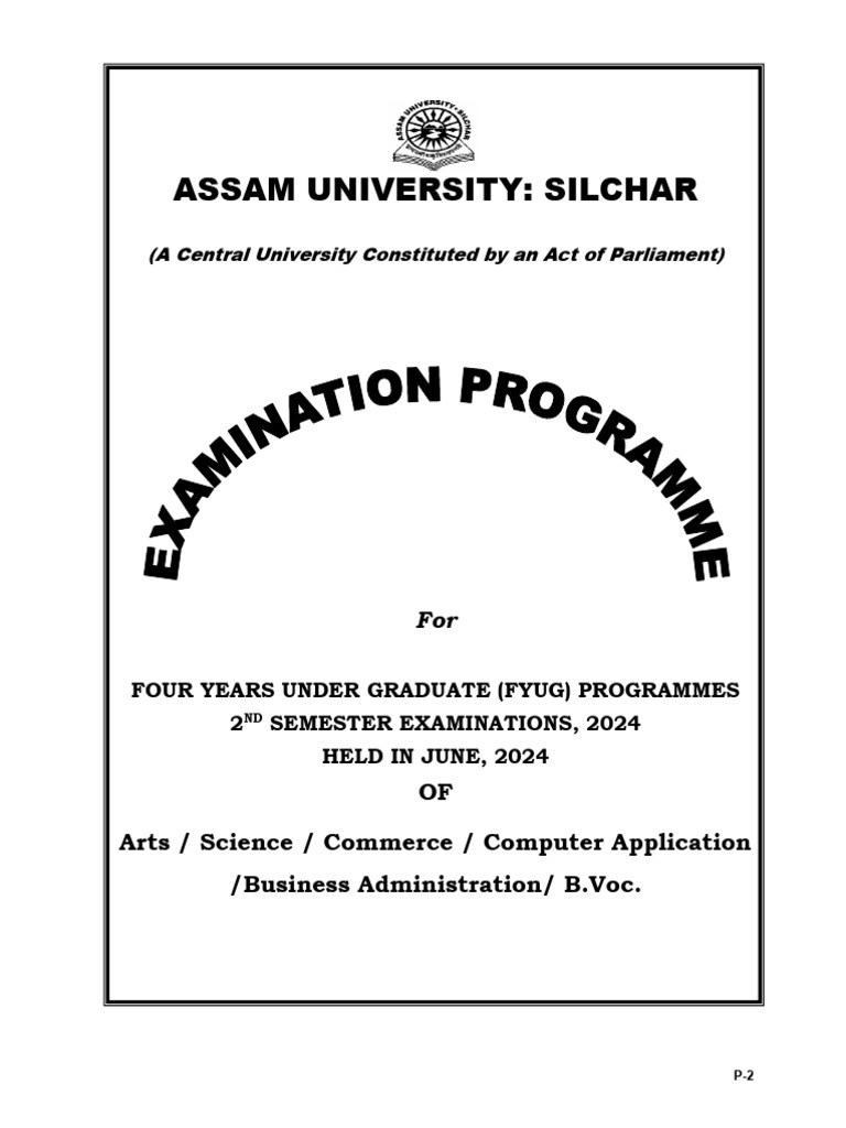 Exam - Routine - FYUG 2nd Sem Exam 2024 | PDF
