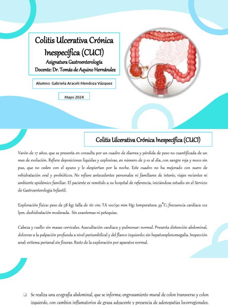 Diagnóstico y tratamiento de CUCI | PDF | Colitis ulcerosa ...