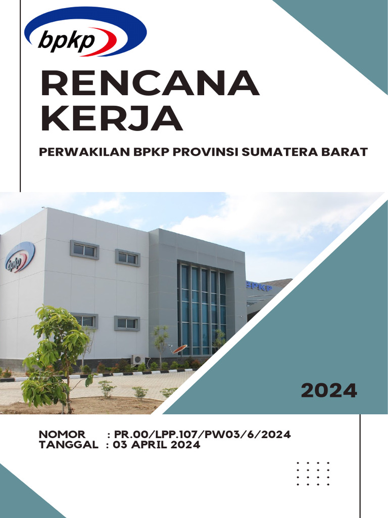 Rencana Kerja BPKP Sumbar 2024 | PDF