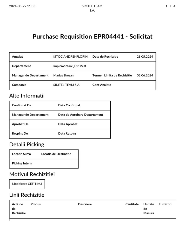 Purchase Requisition | Download Free PDF | Physical Layer Protocols