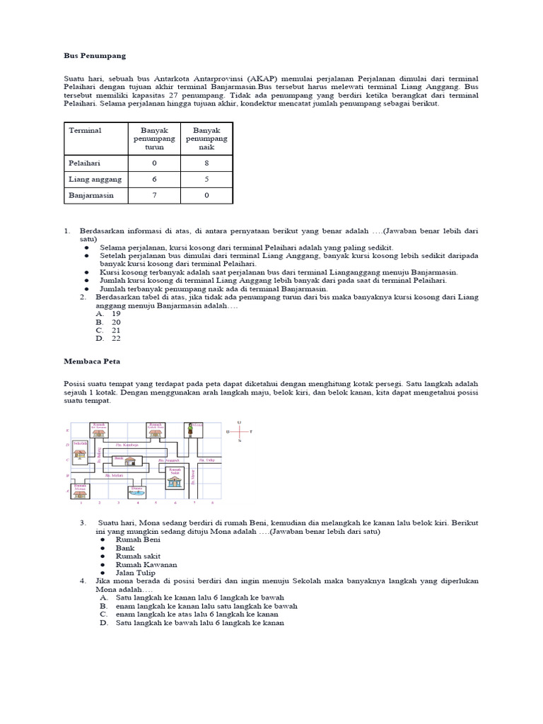Latihan AKM Kelas 9 MTK | PDF