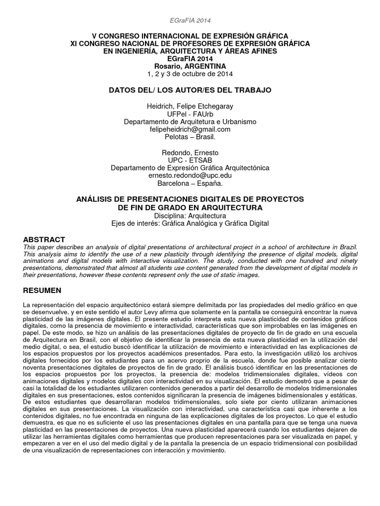 Análisis de Presentaciones Digitales de Proyectos de Fin de Grado en ...