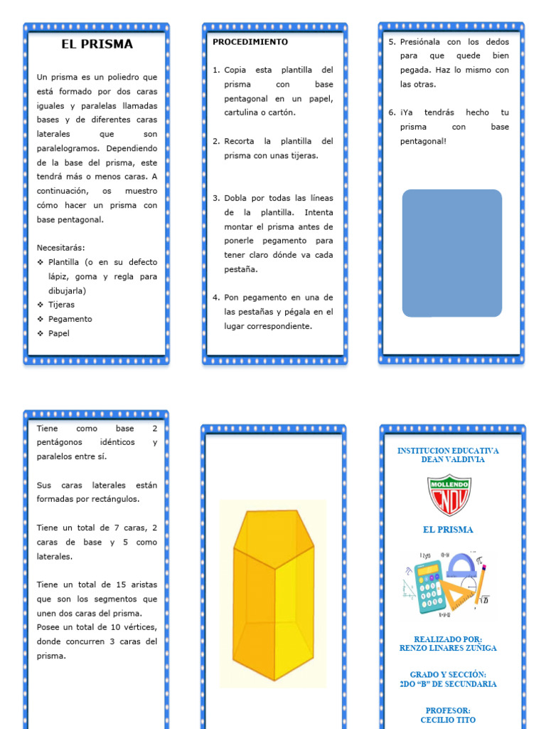 El Prisma Triptico | PDF | Geometría euclidiana | Formas geométricas