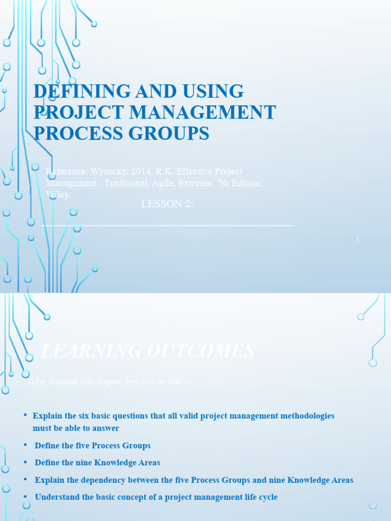 Lesson 3 - Process Groups - Knowledge Areas | PDF | Project Management ...