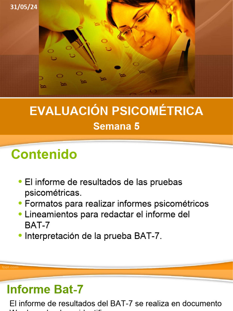 Semana 5 Informe Del Test Bat-7 | PDF | Cociente de inteligencia ...