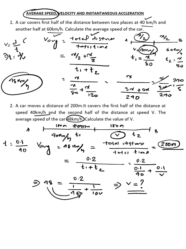 Numerical S | PDF | Speed | Velocity