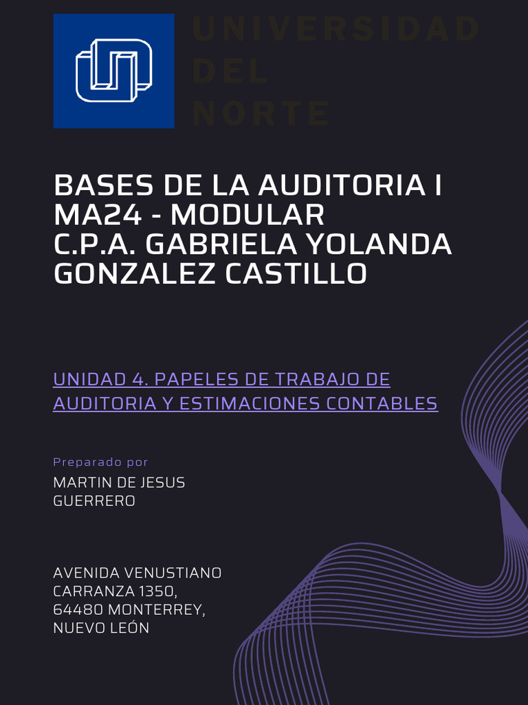Bases de La Auditoria I Ma24 - Modular C.P.A. Gabriela Yolanda Gonzalez ...