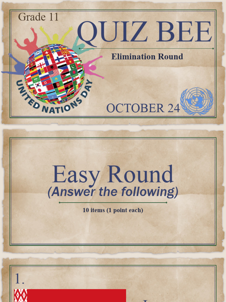 G11 - Quiz Bee (Elimination) | PDF | Social Ethics | Rights