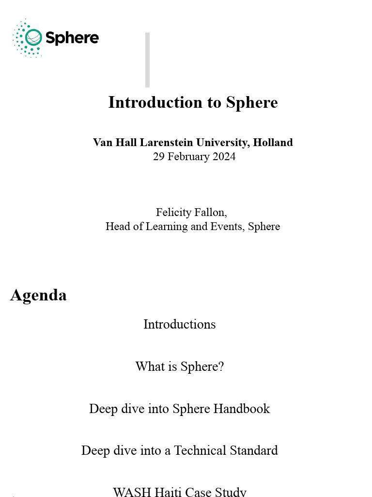 Introduction To Sphere Van Hall Larenstein University Holland 290224 ...